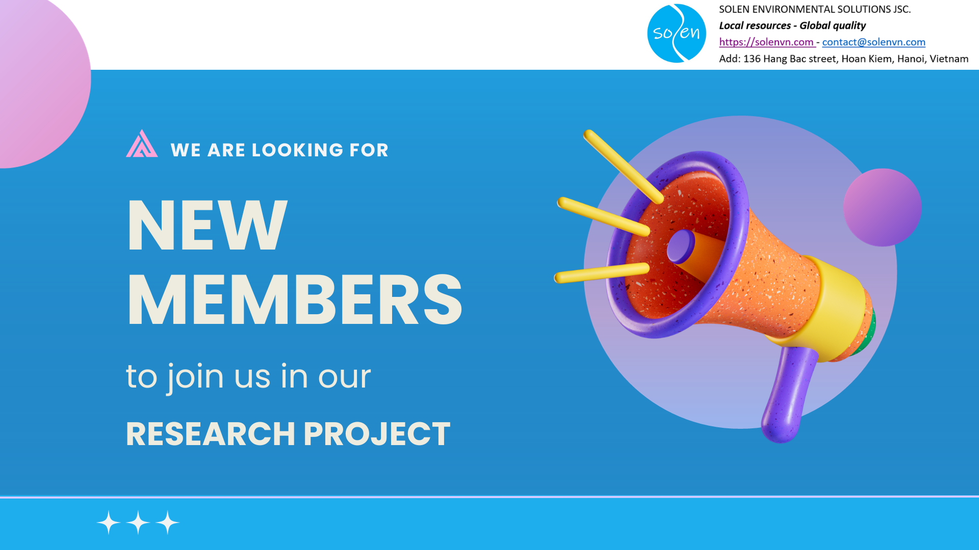 We are looking for new research team members - Solen